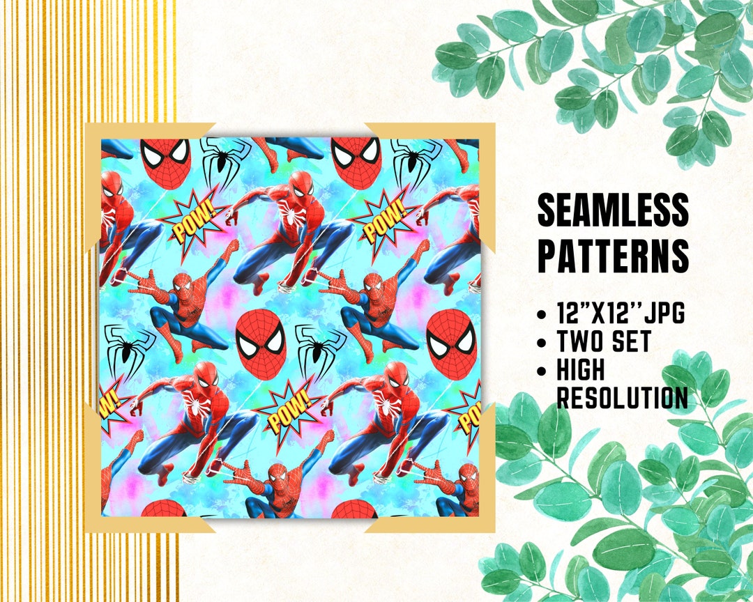Spider-man Seamless Papers, Marvel Spiderman Digital Papers, Superhero ...