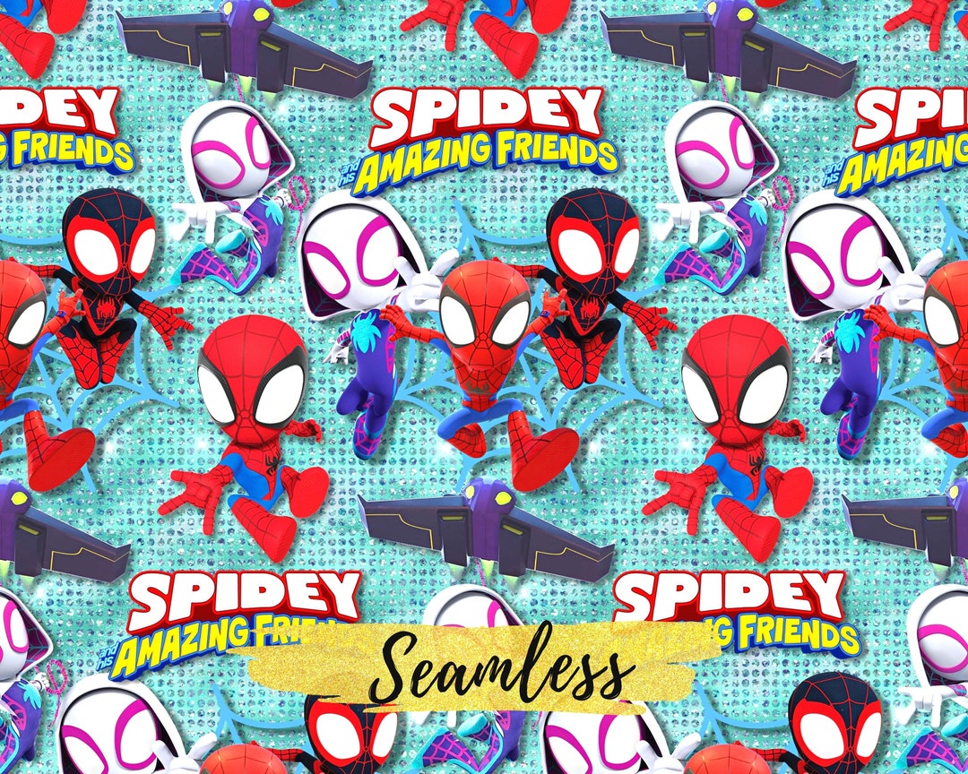 Spidey and His Amazing Friends Seamless Papers, Spidey Digital Papers ...