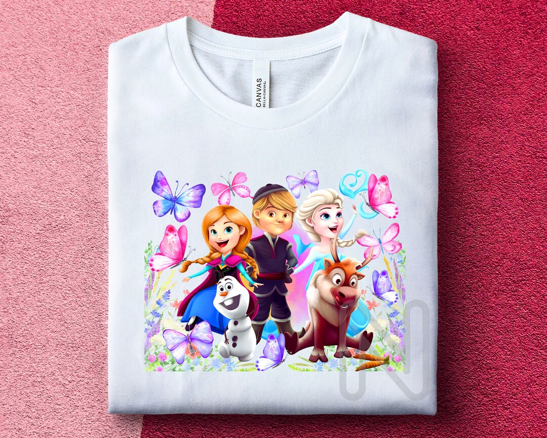Frozen Elsa Anna Sublimation PNG, Princess Elsa Anna Olaf, Butterflies ...