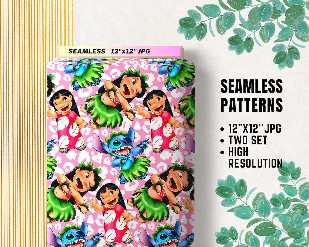 Lilo and Stitch Seamless Papers, Stitch Digital Papers, Birthday ...
