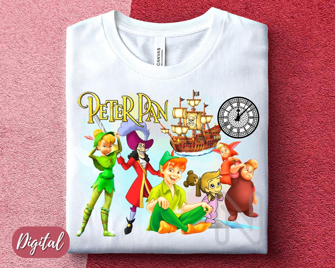 Peter Pan Sublimation PNG, Captain Hook, Tinker Bell, Themed Pirates ...