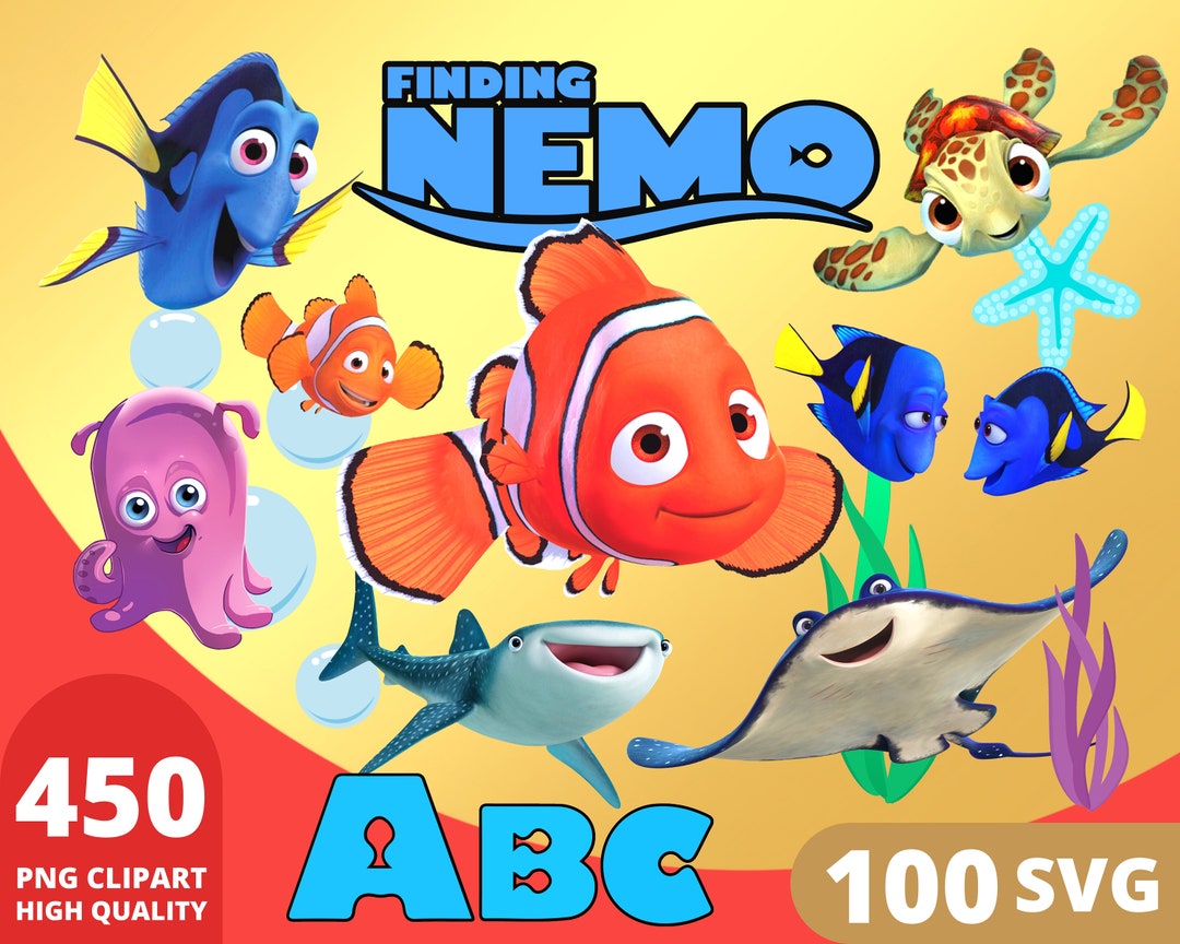 Finding Nemo Clipart PNG, Nemo SVG, Finding Clownfish, Fish Nemo, Nemo ...