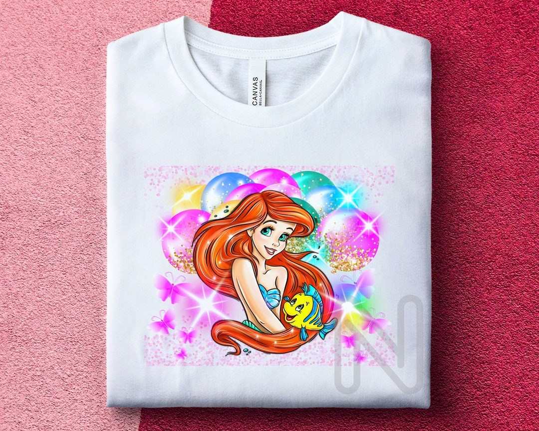 Little Mermaid Sublimation PNG, Birthday Girl Shirt, Mermaid Ariel ...
