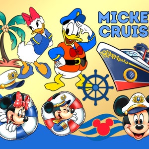 Mickey Cruise Clipart PNG, SVG Bundle, Sea Cruise, Mickey Mouse, Daisy and Donald, Family Trip ...