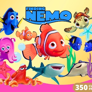 Finding Nemo Digital Papers, Nemo Clipart PNG, Finding Clownfish ...