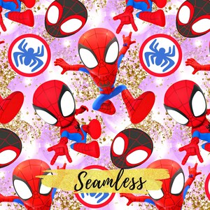 Spidey and His Amazing Friends Seamless Papers, Spidey Digital Papers ...