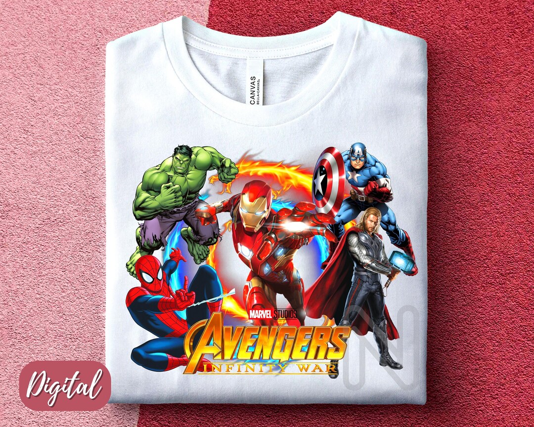 Marvel Avengers Sublimation PNG, Super Heroes T-shirt, Marvel Birthday ...