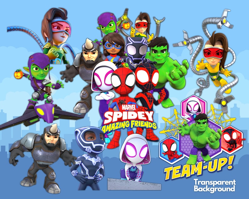 Spidey and His Amazing Friends Clipart PNG, Superhero Spidey, Marvel ...