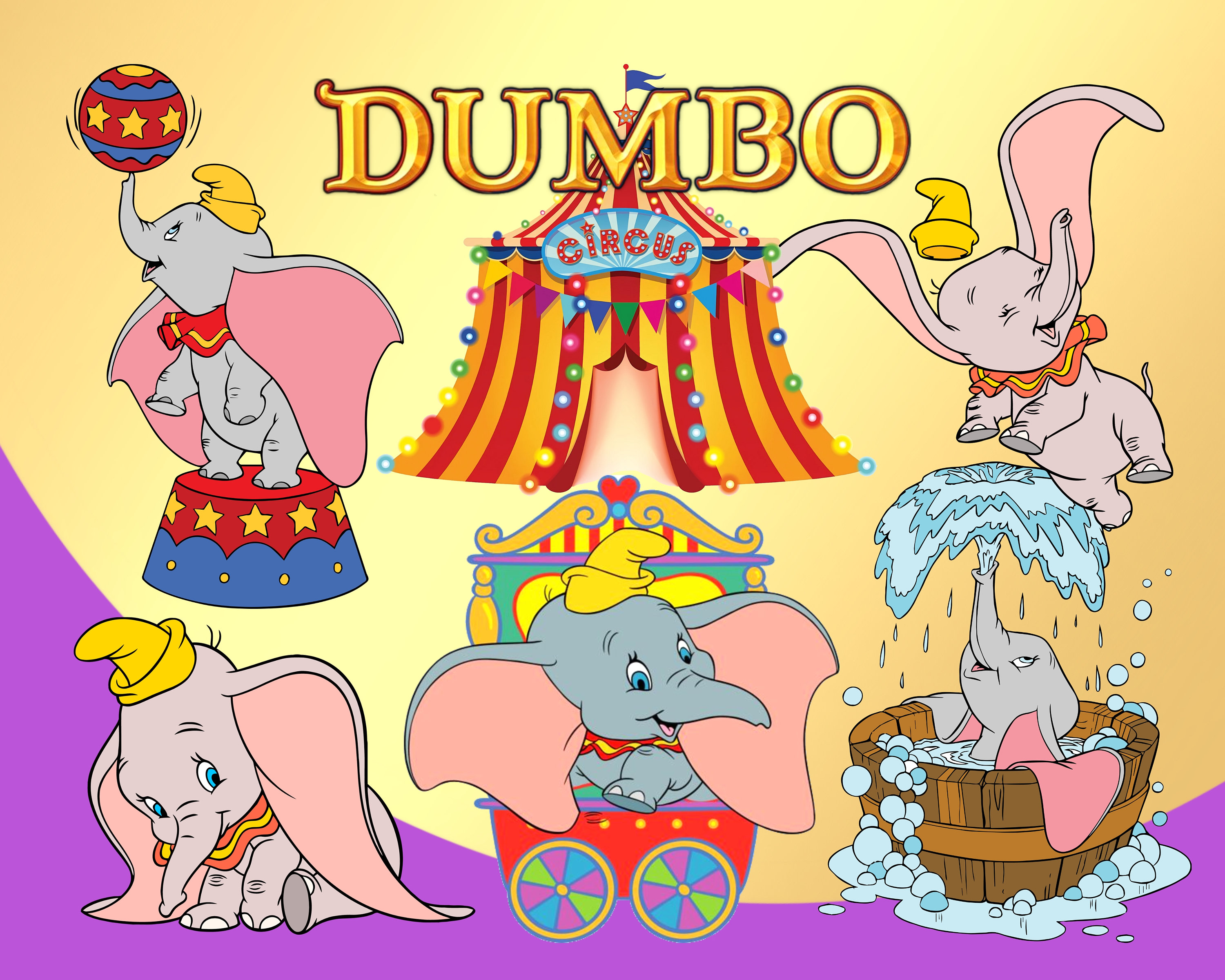 Dumbo PNG Clipart Dumbo SVG Bundle Dumbo Baby Shower - Etsy Canada