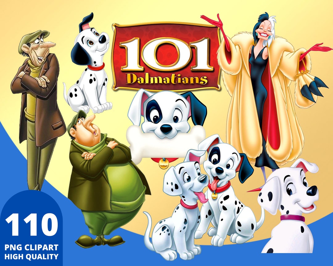 101 Dalmatians Clipart PNG, Cruella Puppy, 101 Dogs Sublimation ...