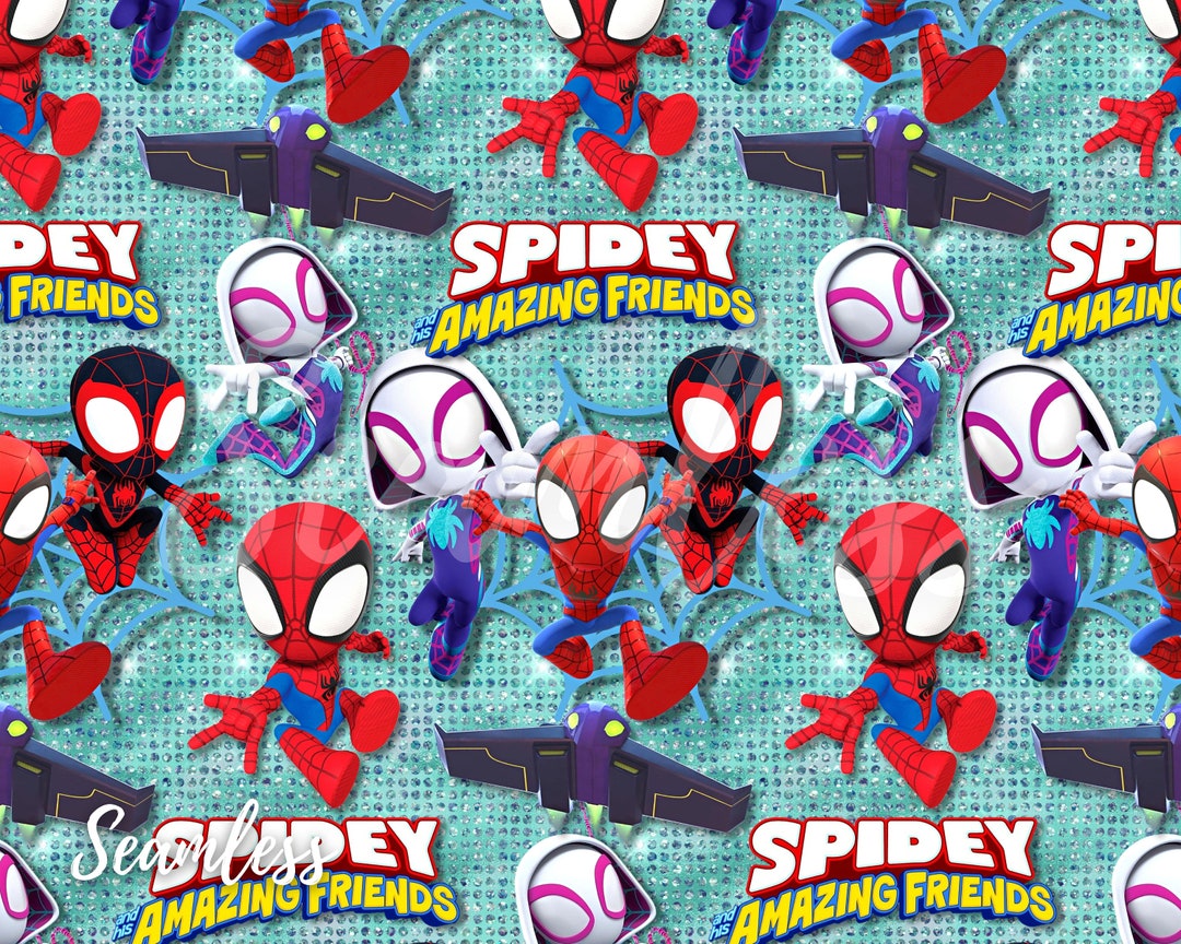 Spidey and His Amazing Friends Seamless Paper Spidey Digital - Etsy ...