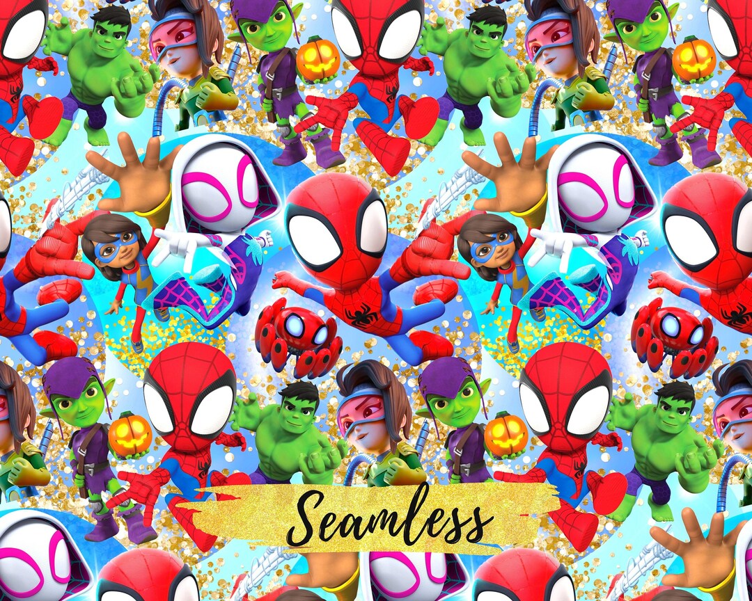 Spidey and His Amazing Friends Seamless Papers, Spidey Digital Papers ...