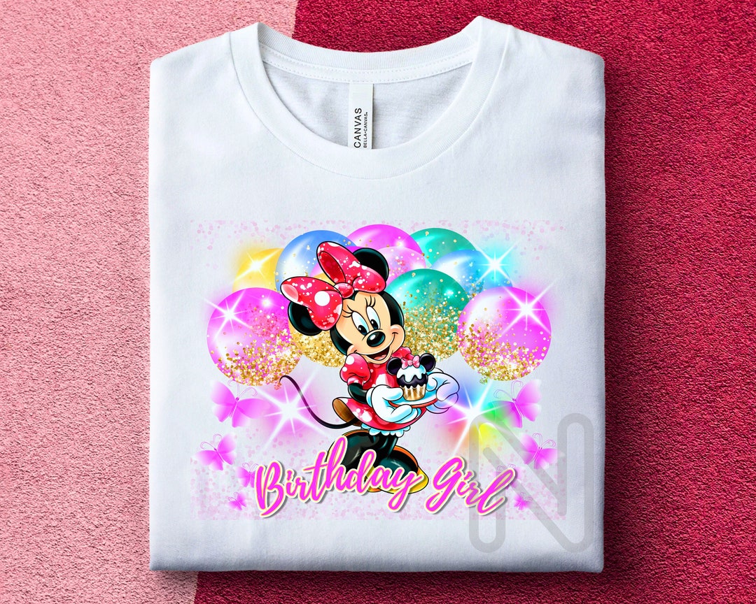 Minnie Mouse Sublimation PNG, Birthday Girl Shirt, Minnie T-shirt ...