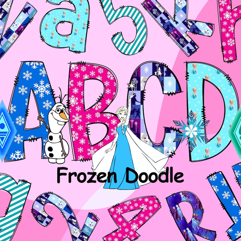 Frozen Font - Etsy