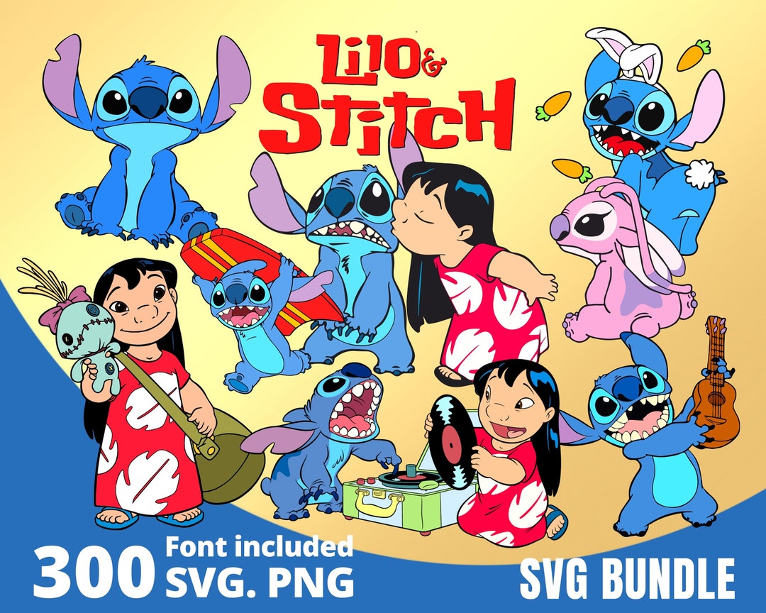 Lilo and Stitch SVG Bundle, Lilo and Stitch Clipart PNG, Stitch ...