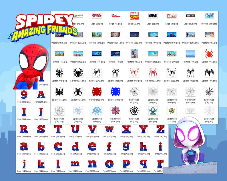 Spidey and His Amazing Friends Clipart PNG, Superhero Spidey, Marvel ...