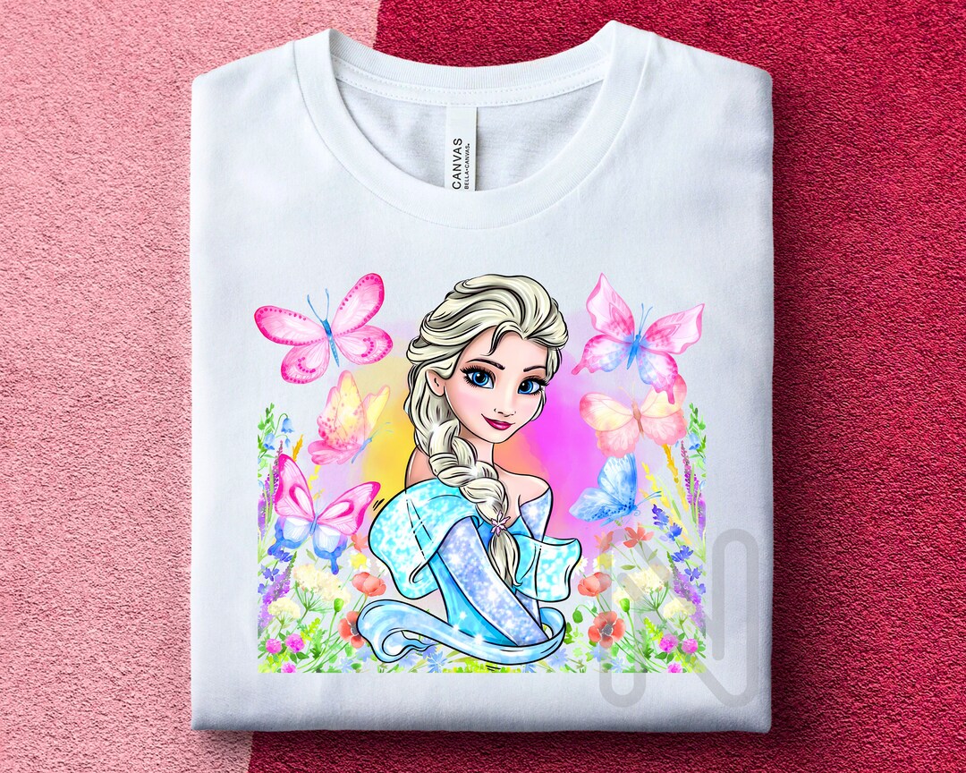 Frozen Elsa Sublimation PNG, Princess Elsa, Butterflies Birthday Girl ...