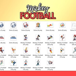 Mickey Football Clipart PNG, Mickey Mouse and Friends, Daisy and Donald ...