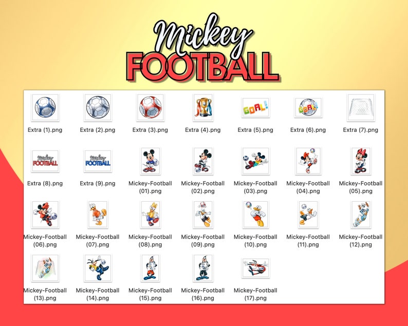 Mickey Football Clipart PNG, Mickey Mouse and Friends, Daisy and Donald ...