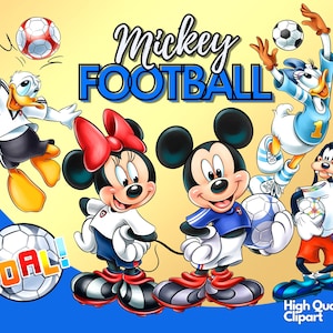 Mickey Football Clipart PNG, Mickey Mouse and Friends, Daisy and Donald ...