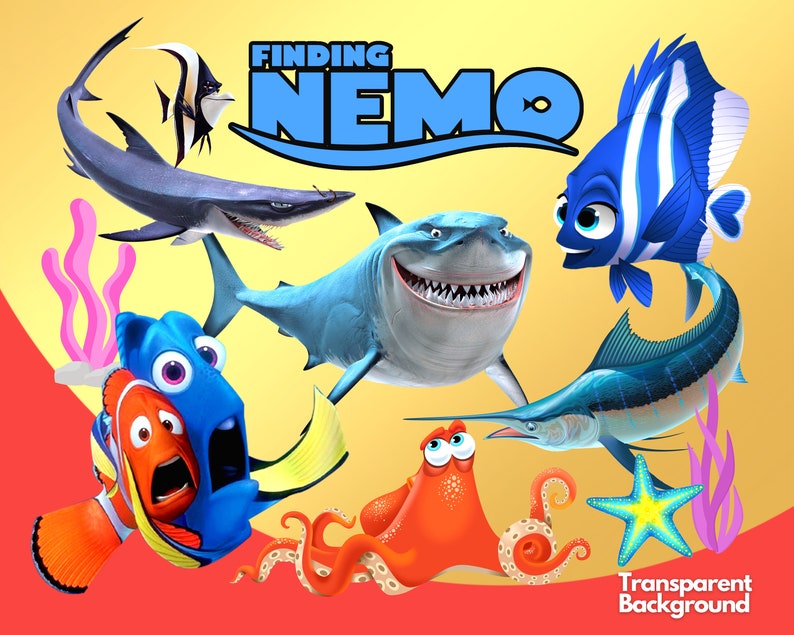 Finding Nemo Clipart PNG, Nemo SVG, Finding Clownfish, Fish Nemo, Nemo ...
