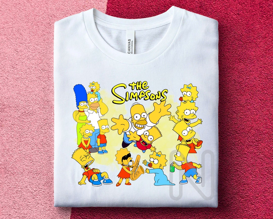 The Simpsons Sublimation PNG, the Simpsons Family, Simpsons Shirt ...