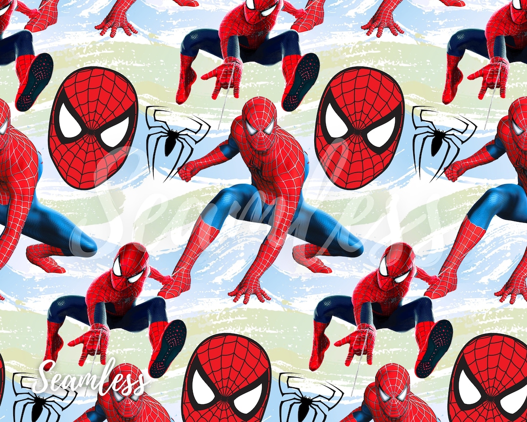 Spider-man Seamless Paper Marvel Spiderman Digital Paper - Etsy