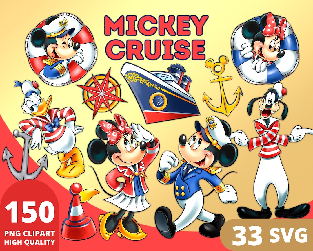 Mickey Cruise Clipart PNG, SVG Bundle, Sea Cruise, Mickey Mouse, Daisy ...