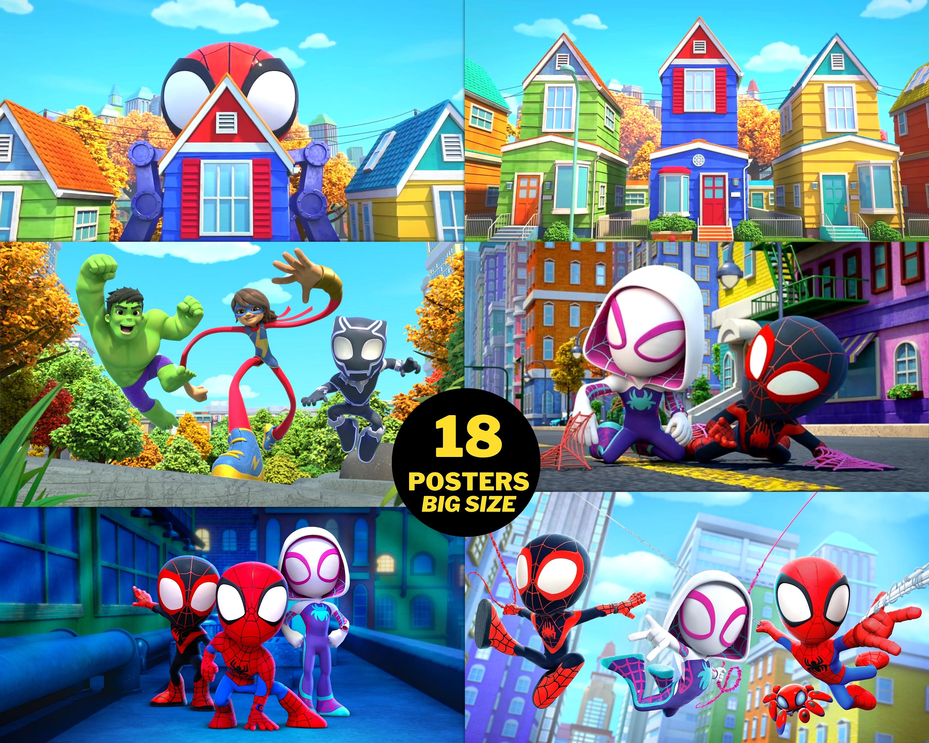 Spidey and His Amazing Friends Digital Papers, Marvel Superhero, Spidey ...