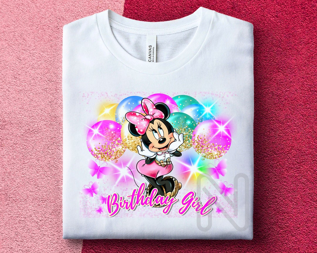 Minnie Mouse Sublimation PNG, Birthday Girl Shirt, Minnie T-shirt ...