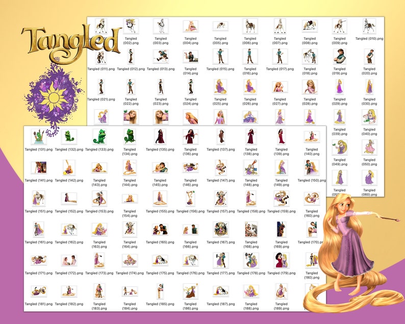 Tangled Clipart PNG, Tangled Layered SVG, Flynn Rider, Rapunzel ...