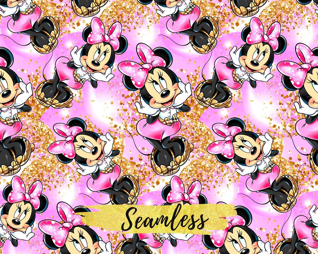 Minnie Mouse Seamless Papers, Minnie Digital Papers, Girls Birthday ...