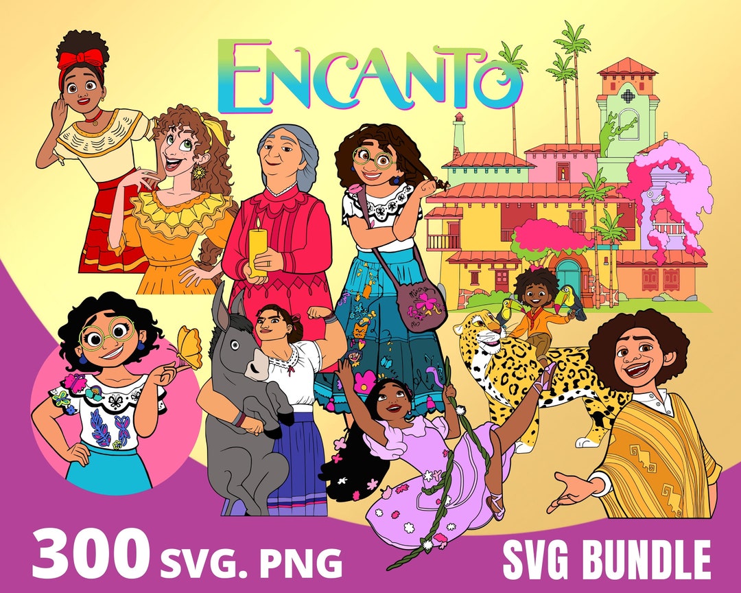 Encanto SVG Bundle, Encanto Layered SVG, Encanto Clipart PNG, Mirabel ...