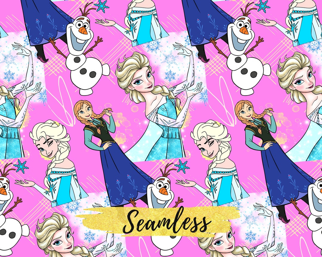 Frozen Seamless Papers, Princess Digital Papers, Princess Frozen Elsa ...