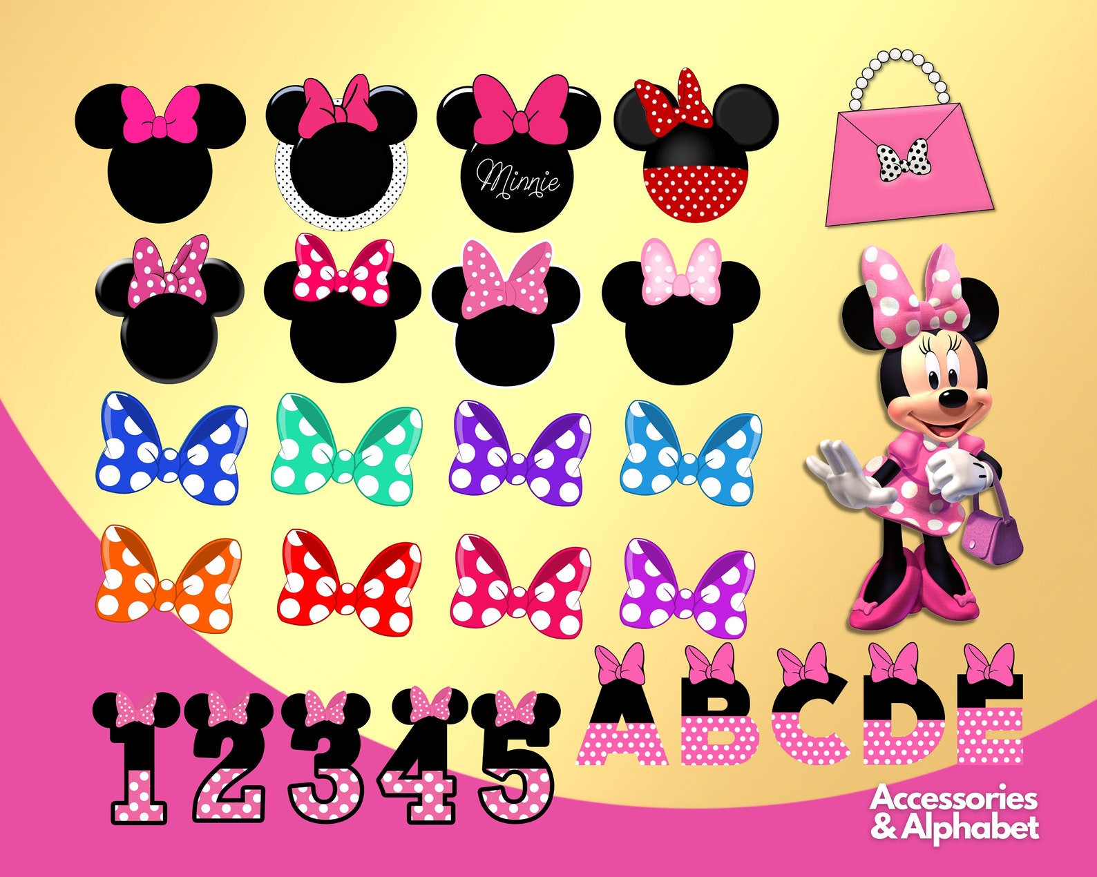 Minnie Mouse Pink Clipart PNG, Minnie Mouse Gifts, Minnie Shirt ...
