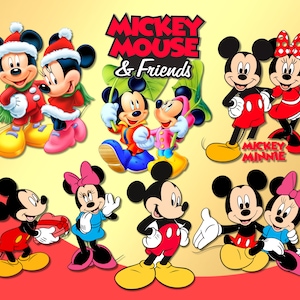 Mickey Mouse & Friends Clipart PNG, Mickey Mouse Layered SVG, Donald ...