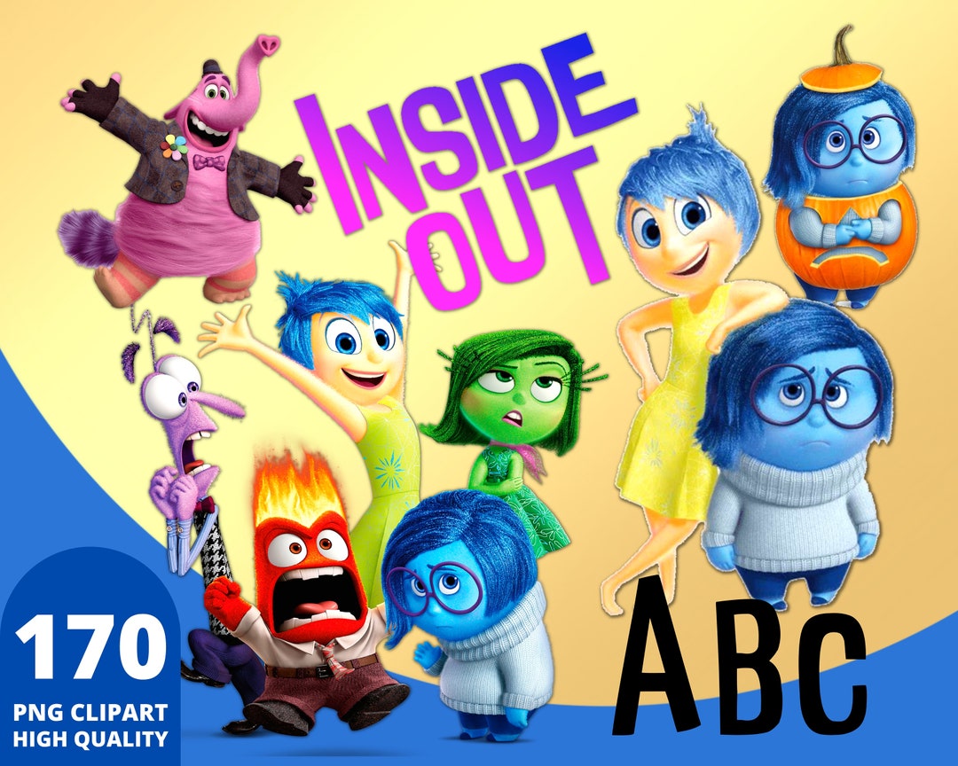 Inside Out Clipart PNG Inside Out Pixar Anger Joy Sadness - Etsy