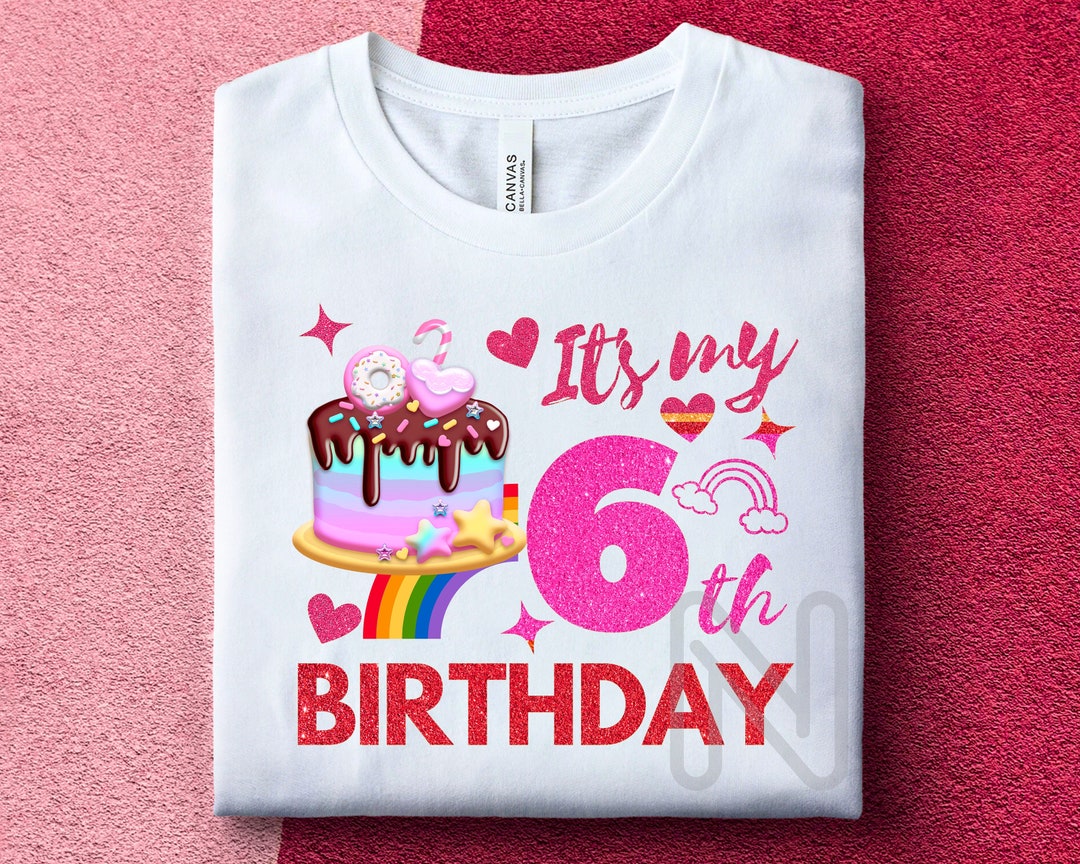 Sweet Candy 6th Birthday PNG, Candy Birthday Party T-shirt Designs ...