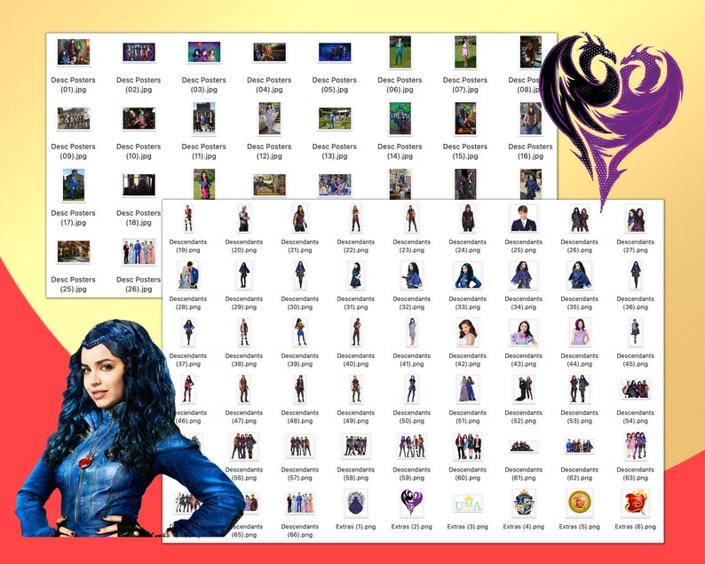 Descendants PNG Clipart, Descendants Party Printable, Birthday Gifts ...