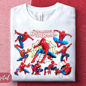 Spider-man Sublimation PNG Marvel Spiderman Birthday Shirt - Etsy