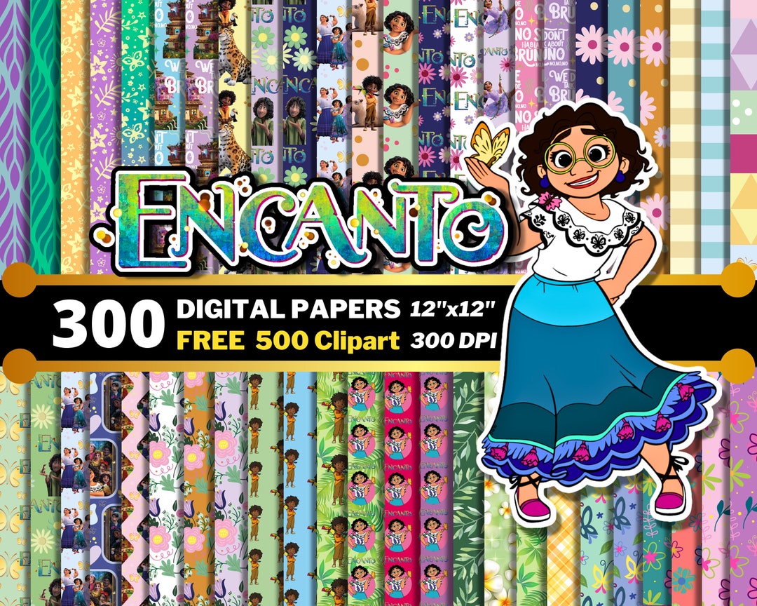 Encanto Digital Papers, Encanto Clipart PNG, Encanto Birthday ...