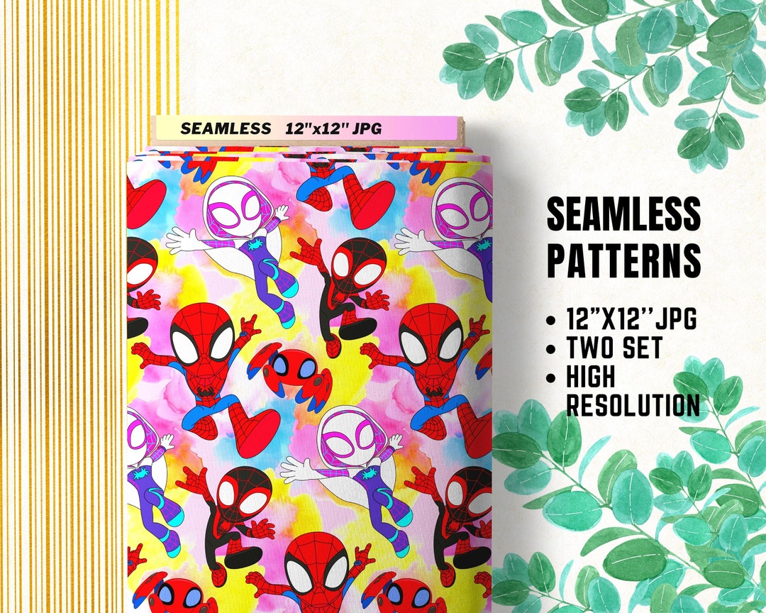 Spidey and His Amazing Friends Seamless Papers, Spidey Digital Papers ...