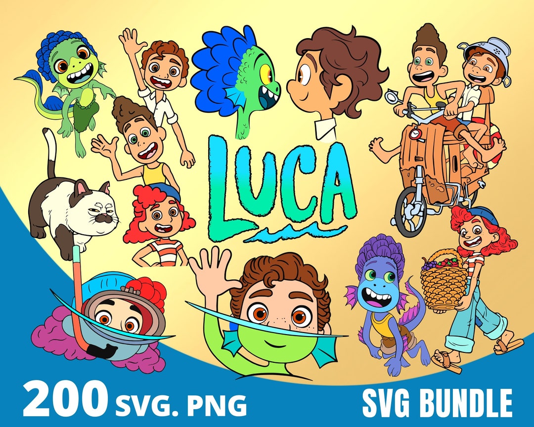 Luca SVG Bundle, Luca Clipart PNG, Luca Paguro, Alberto Scorfano ...