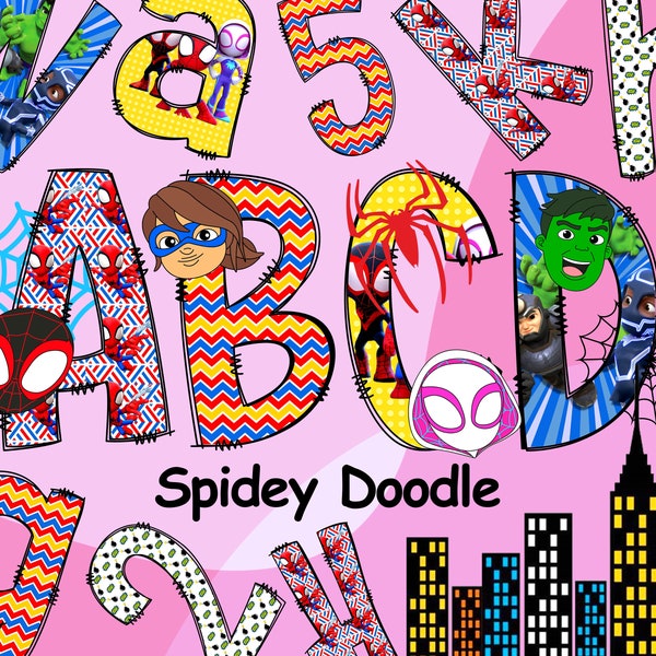 Spidey and Friends Alphabet Svg - Etsy Australia