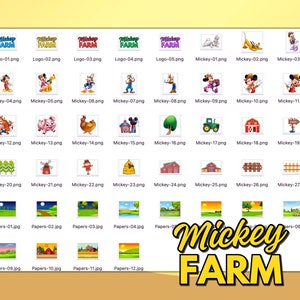Mickey Farm Clipart PNG, Mickey Farm Theme, Mickey and Friends, Daisy ...