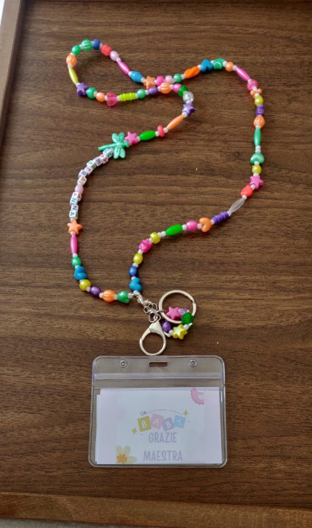 Preschool Teacher Lanyard 3-in-1 Fun & Colorful Beads Dragonflies With ...