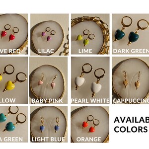 Iridescent Porcelain White Heart Earrings Custom Monogram Minimal ...