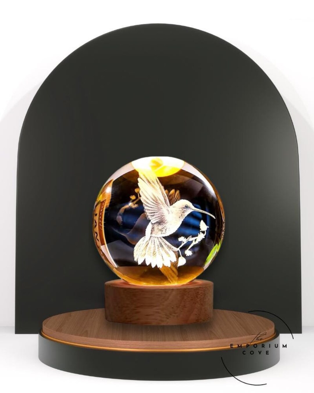 Bird Night Light 3D Printed Bird Lamp Colour-changing Crystal Ball Cute ...