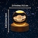 Saturn Night Light | 3D Printed Planet Lamp | Crystal Ball Desk Lamp ...