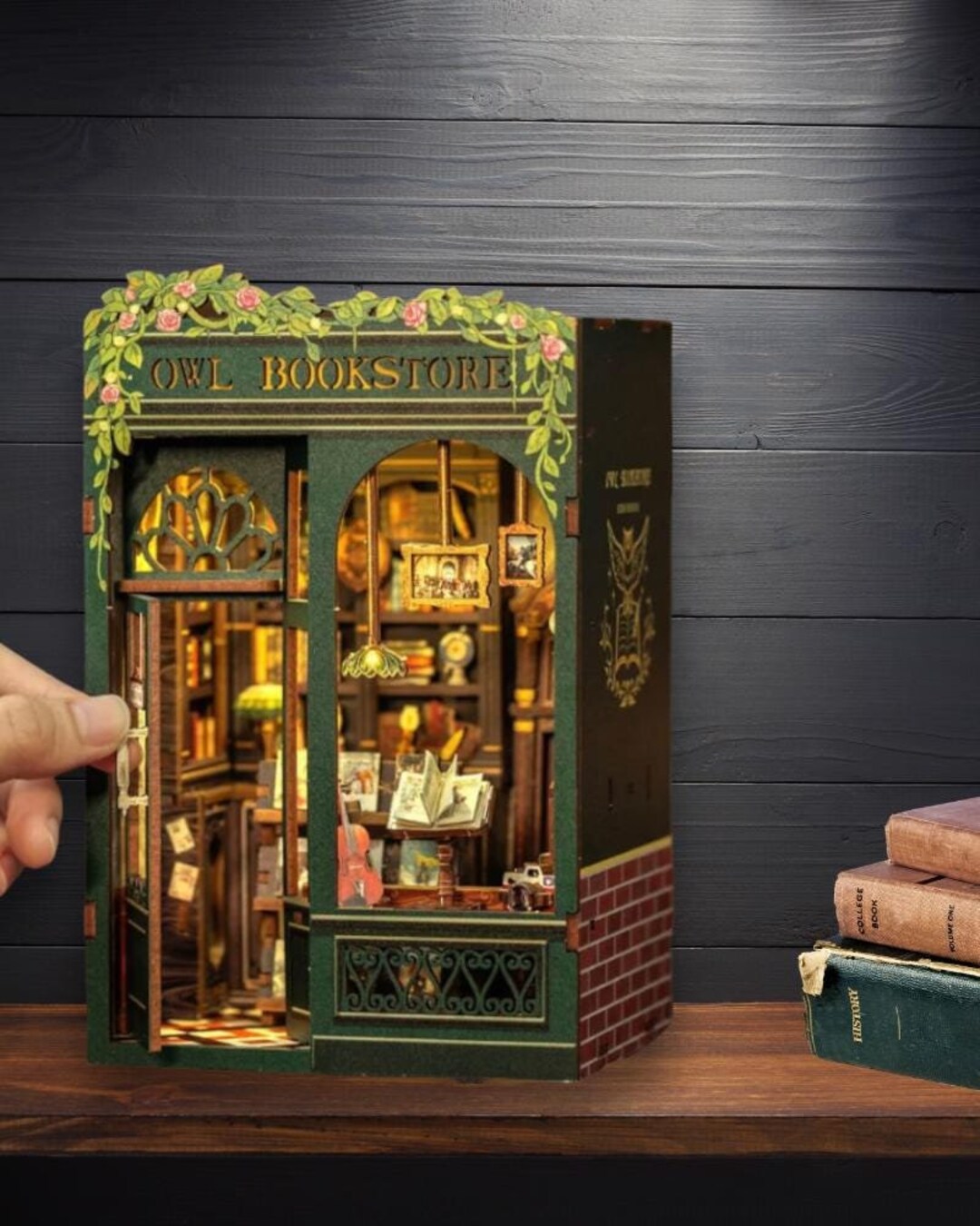 DIY Miniature Bookstore Book Nook Kit: Adult Craft, Dollhouse Diorama ...